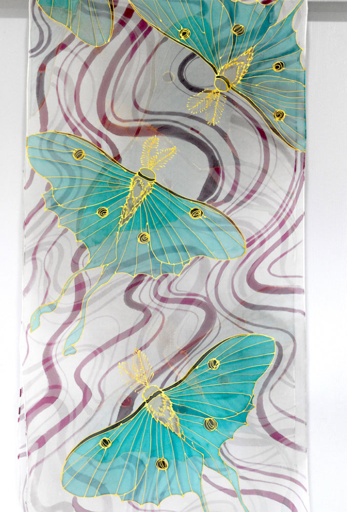 Silk Shawl Wrap, Moon Goddess – Silk Takuyo